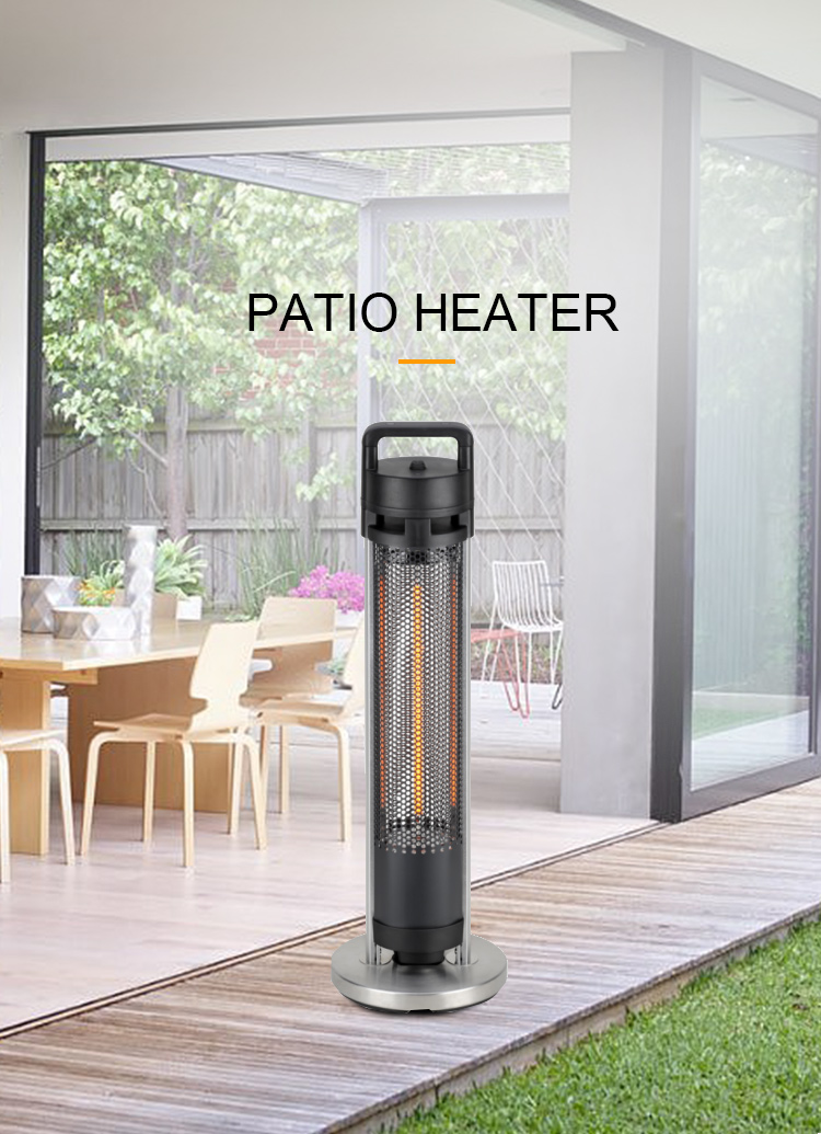 Cylindrical metal enclosure portable heater